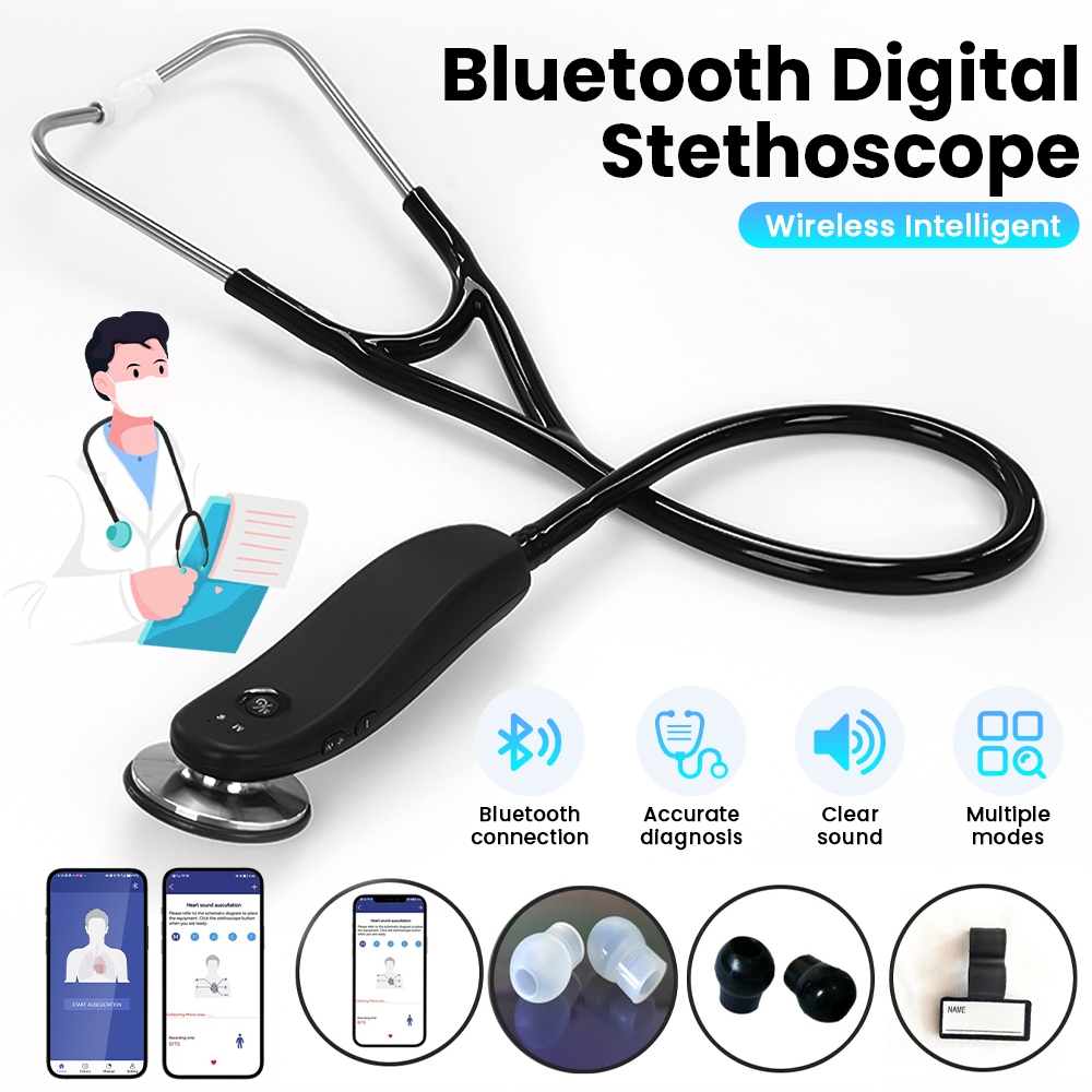 Electronic Medical Bluetooth Digital Stethoscope Wireless Intelligent ...