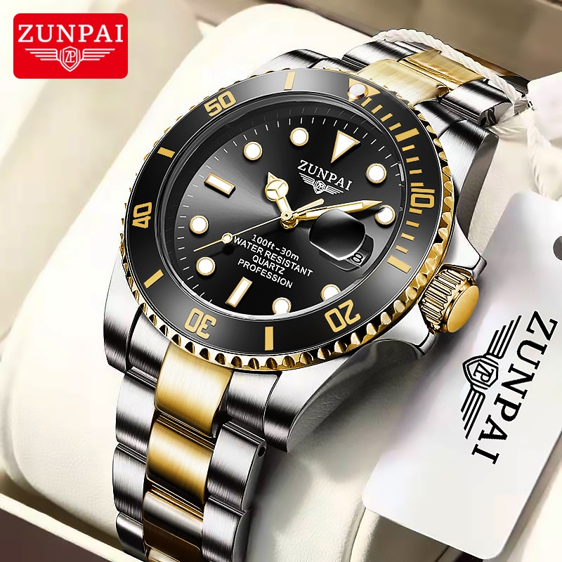 ZUNPAI Watch for Men Original Waterproof Stainless Steel Men's Watch ...