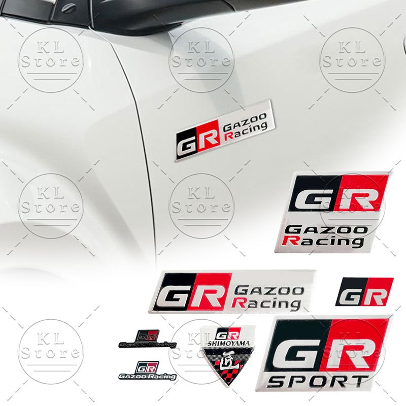 3D Aluminum Car Styling GR Sport/GR Gazoo Racing Emblem Body Sticker ...
