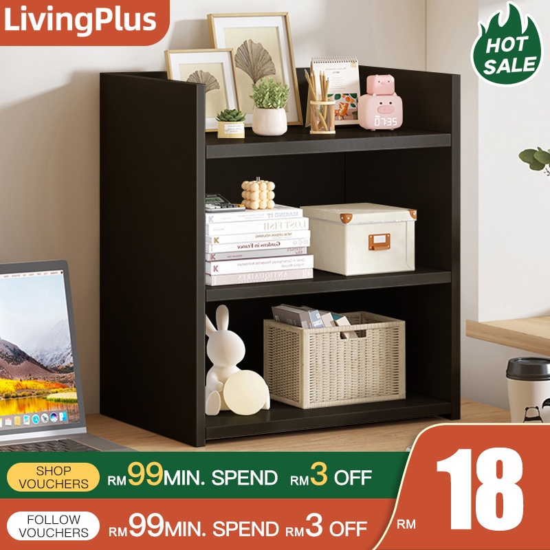 Desktop Rack Black Book Rack Bookshelf Tabletop Rack Desktop Organizer ...