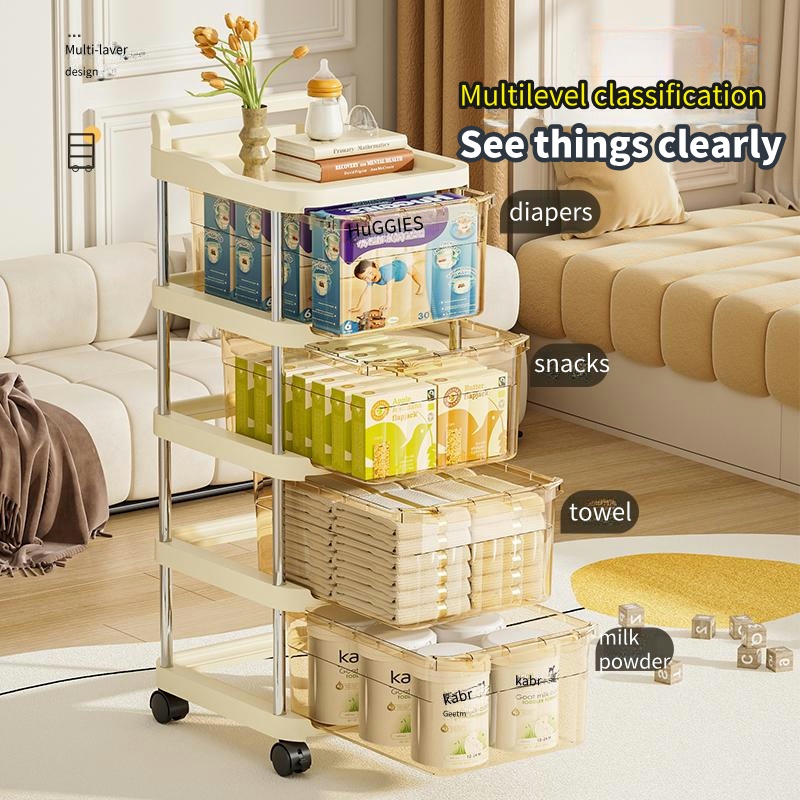 L30cm Muji Trolley Rack Drawer Cabinet Stroller Baby Storage Rack ...