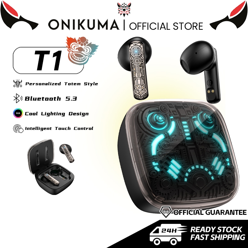 ONIKUMA T1 Bluetooth 5.3 Earphones Wireless TWS Noise Cancelation ...