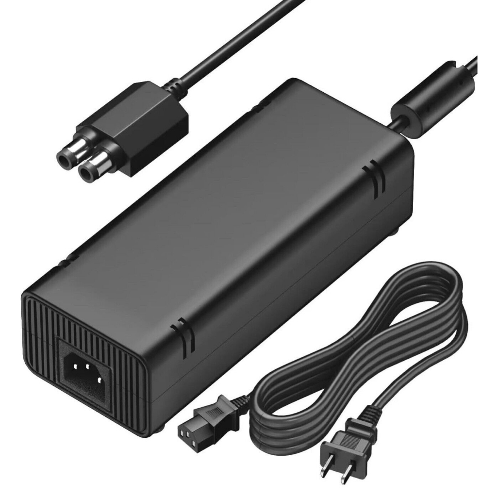 AC Adapter for Xbox 360 Slim, Power Supply with Cord Replacement ...