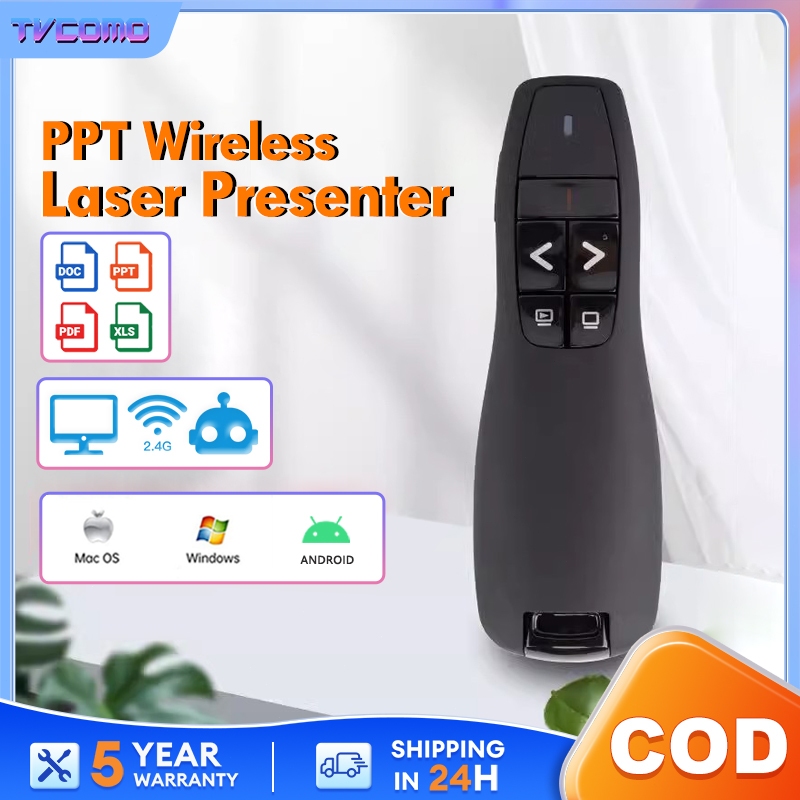 Wireless Presenter Page Turning Pen 2.4Ghz PPT Remote Control USB PC ...