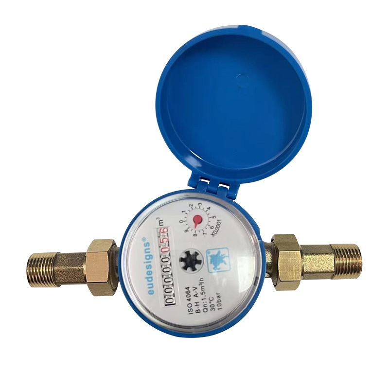 Single jet Water Meter Brass Water Meter Home and Garden Use Flow Water ...