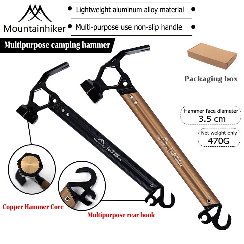 MOUNTAINHIKER Hammer EDC Premium Heavy Duty Aluminum Alloy Handle Cast ...