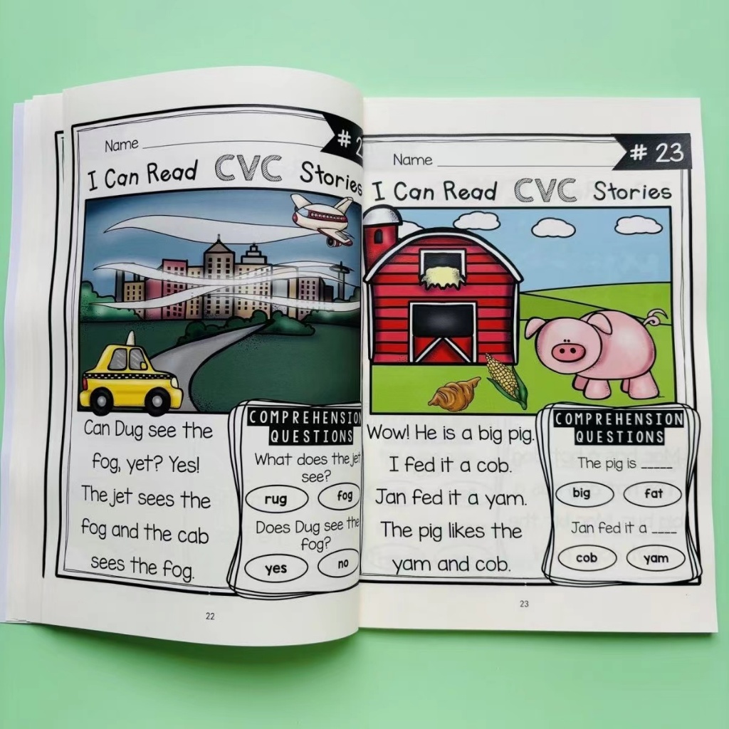 120pages English Phonics Reading Book English Stories Short Passages ...