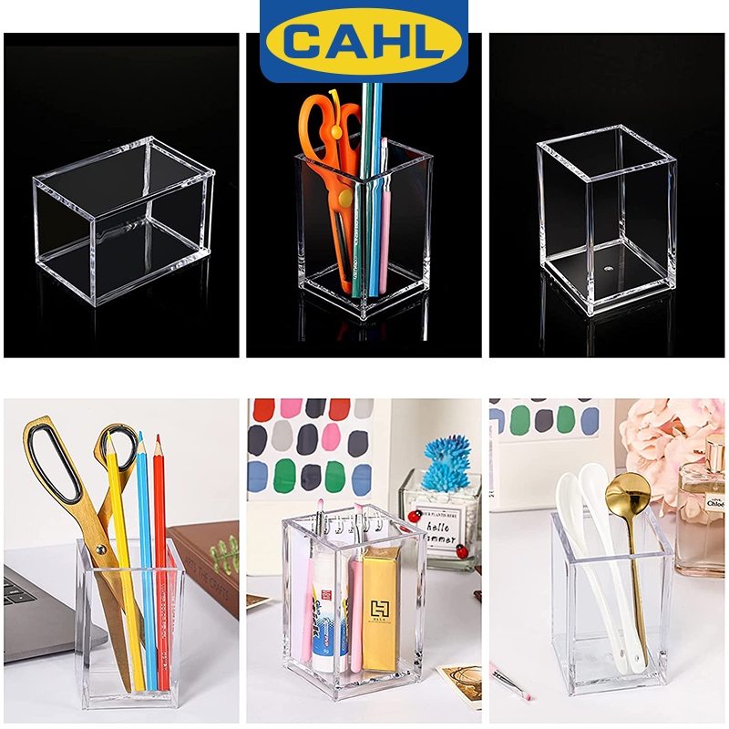 Pen Holder Clear Acrylic Pencil Holder Pencil Desk Accessories Holder ...