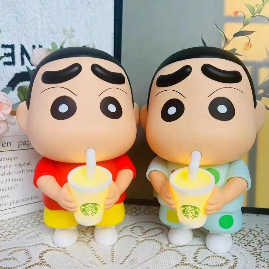 New Crayon Shin-Chan Hand Office Doll Milk Tea Luminous Cup Shin-Chan ...