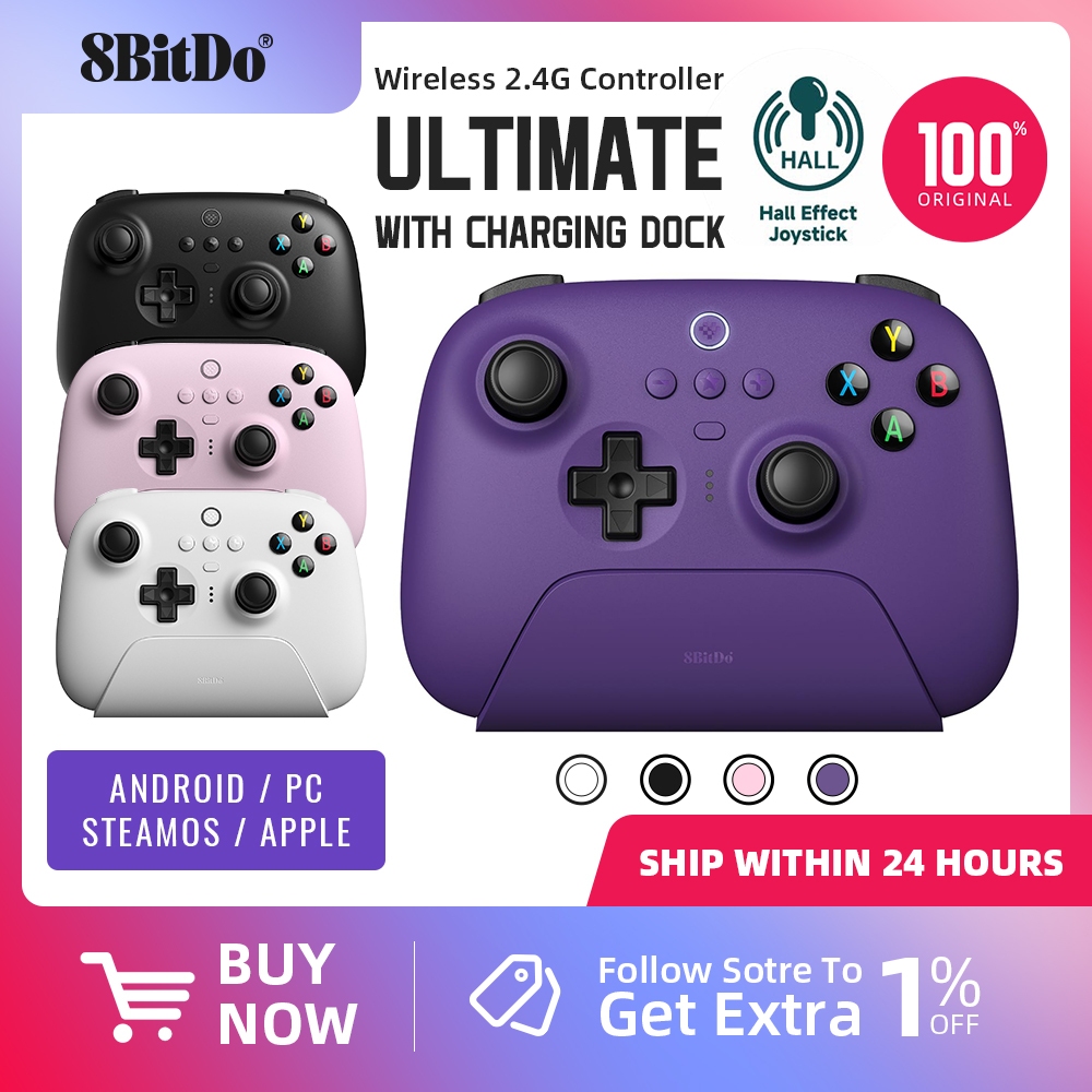 8Bitdo Ultimate 2.4g Wireless Controller ALPS Joystick Switch ...