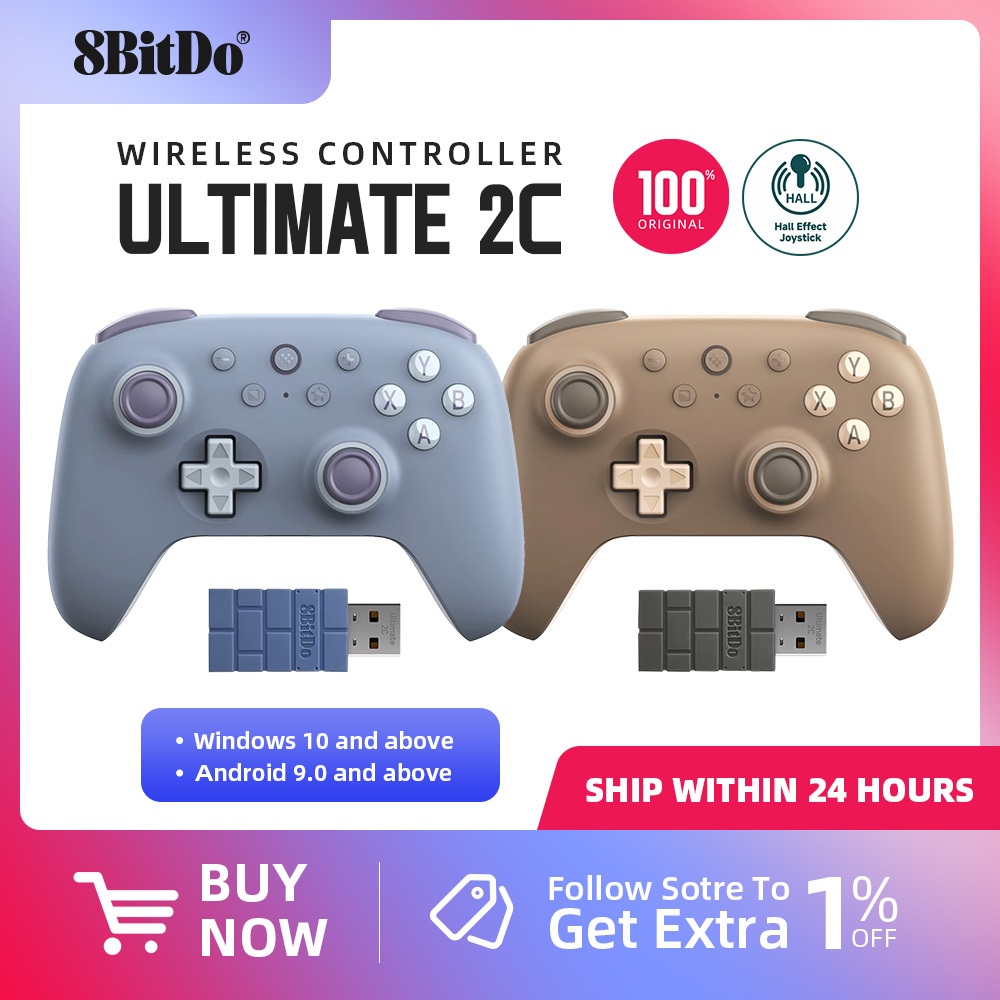 8BitDo-UlOscar 2C Wireless Game Controller, PC, Windows 10, 11, Steam ...