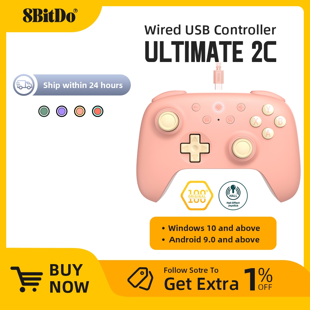 8BitDo Ultimate 2C Wired Controller Android Mobile PC Computer Steam ...