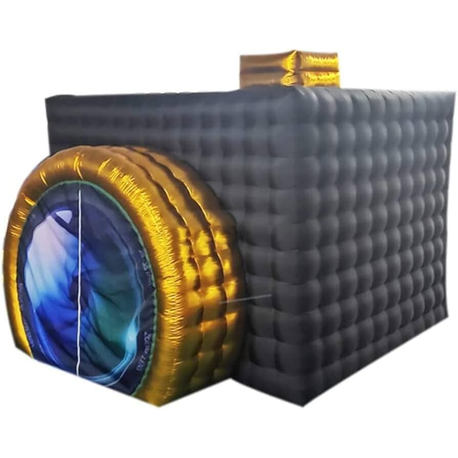 Camera shaped inflatable camera booth with camera and printer, 360 ...