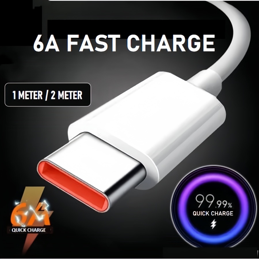 【TURBO CHARGE】Type C Turbo Charge 6A USB to USB C Fast Charging Wire ...