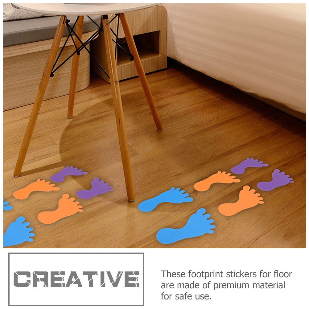 【READY STOCK】10 sets Foot Stickers Floor Decals Trim PVC Footprint Baby ...