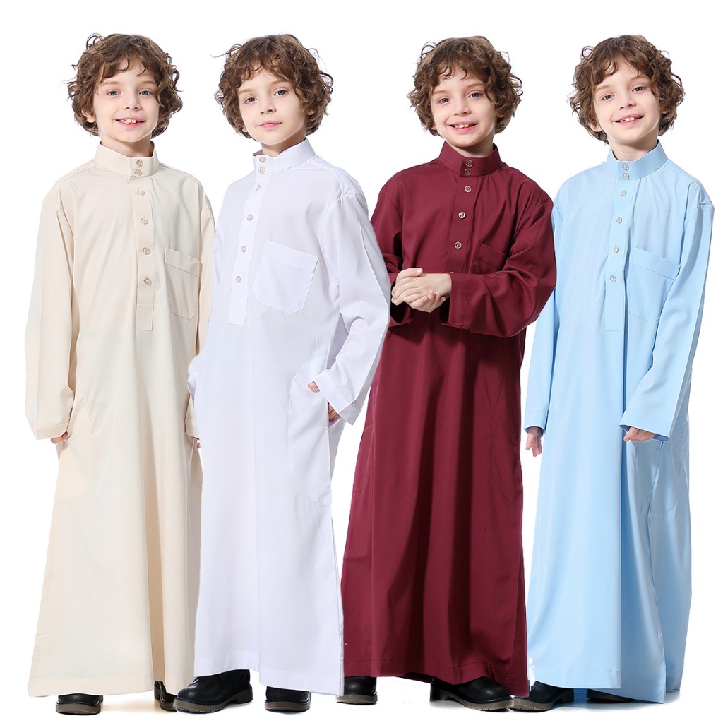 Arabian Dress Muslimah Jubah Kaftan Thobe for Boy Girl, Arabic Dress ...