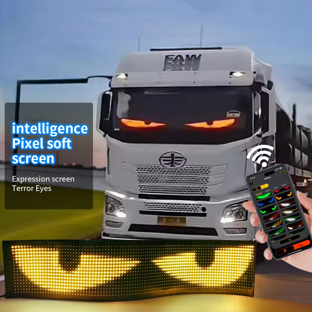 Devil's Eye Truck Windshield Remote Control Flexible Led Eye Animation ...