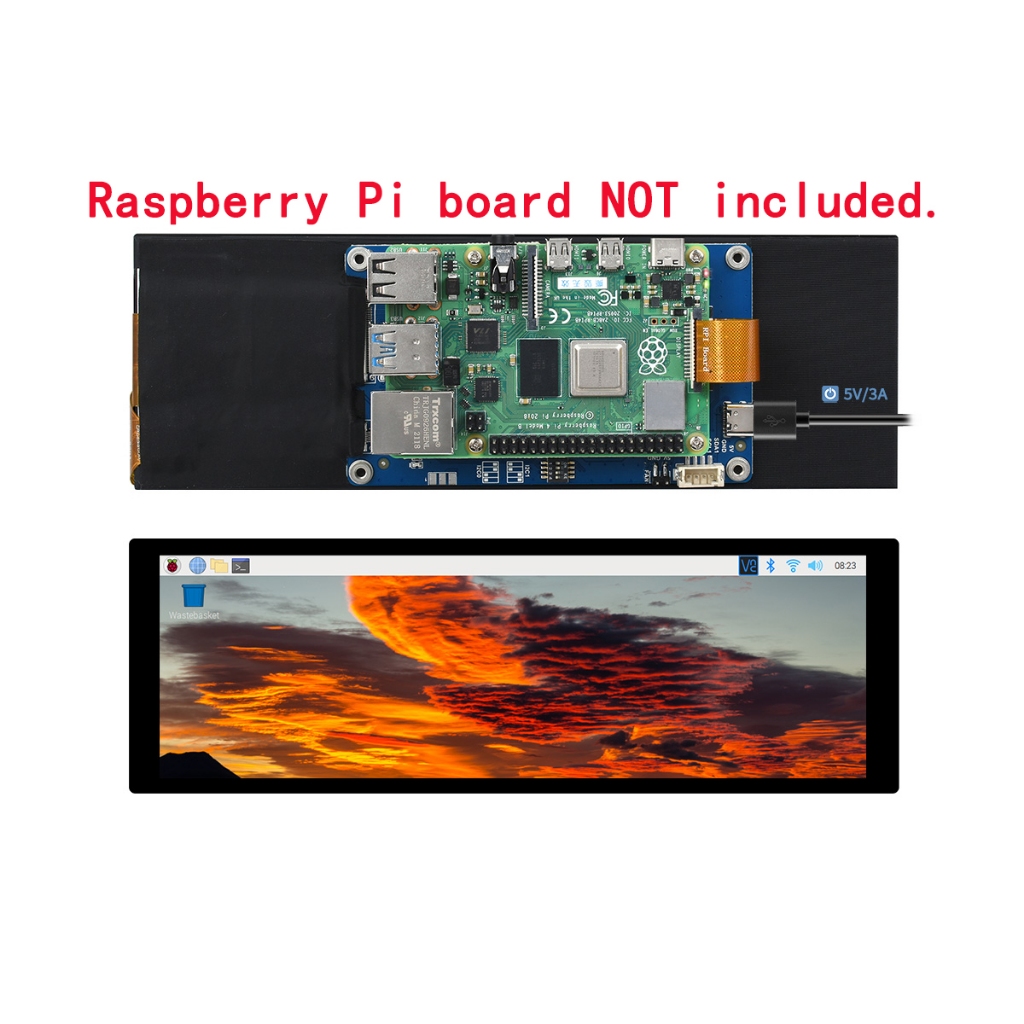 7.9inch DSI Touch Screen for RPI RasPi Raspberry Pi 3 Model B 4 4B 5 ...