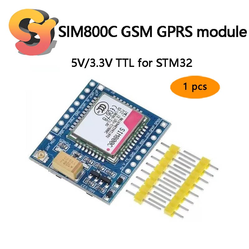 [Ready Stock Supply] 1pcs SIM800C GSM GPRS Module 5V/3.3V TTL Adapt to STM32 C51 Program and ...