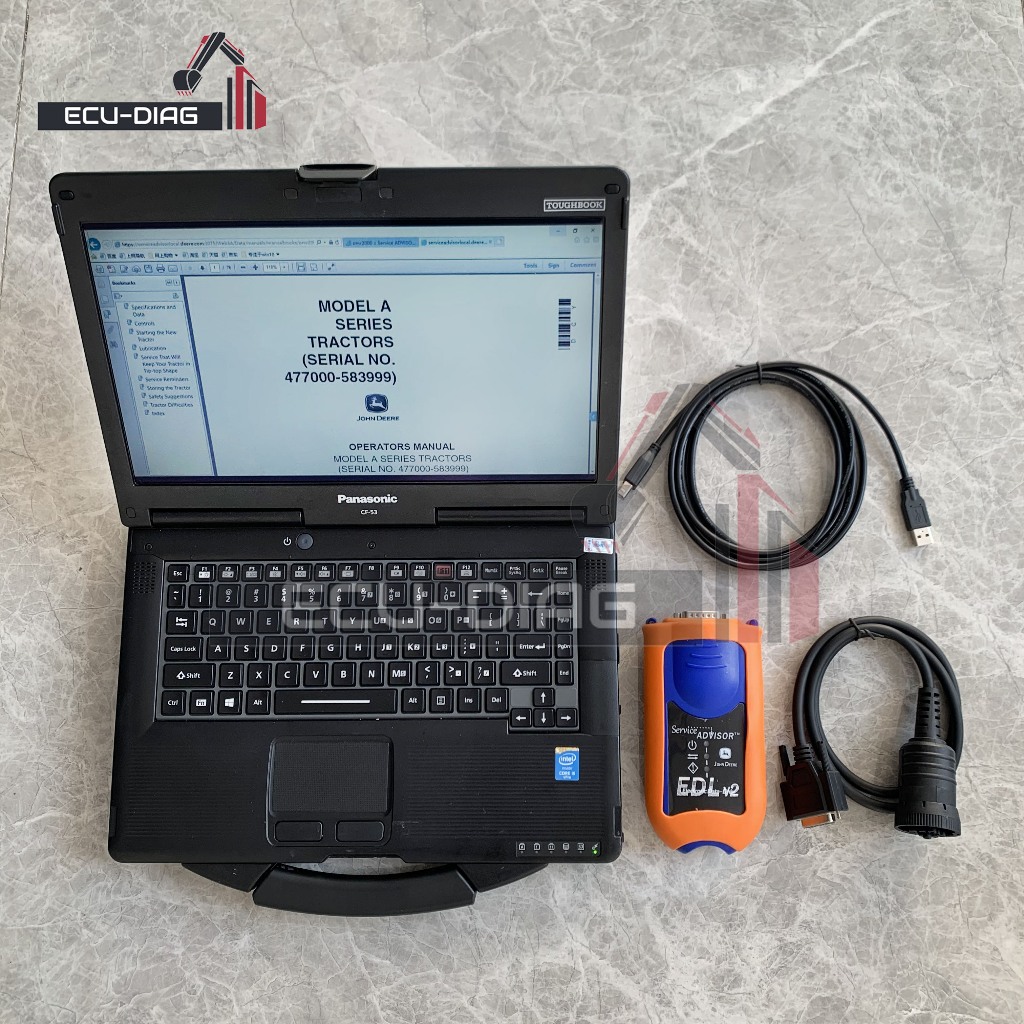 EDL Service 5.3 for JD Edl V2 Advisor Tractor Agricultural Construction ...