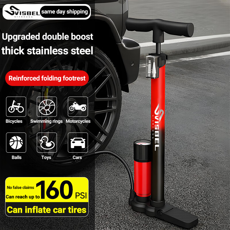 High Pressure Portable Bicycle Pump Mini Hand Pump Cycling Air Pump ...