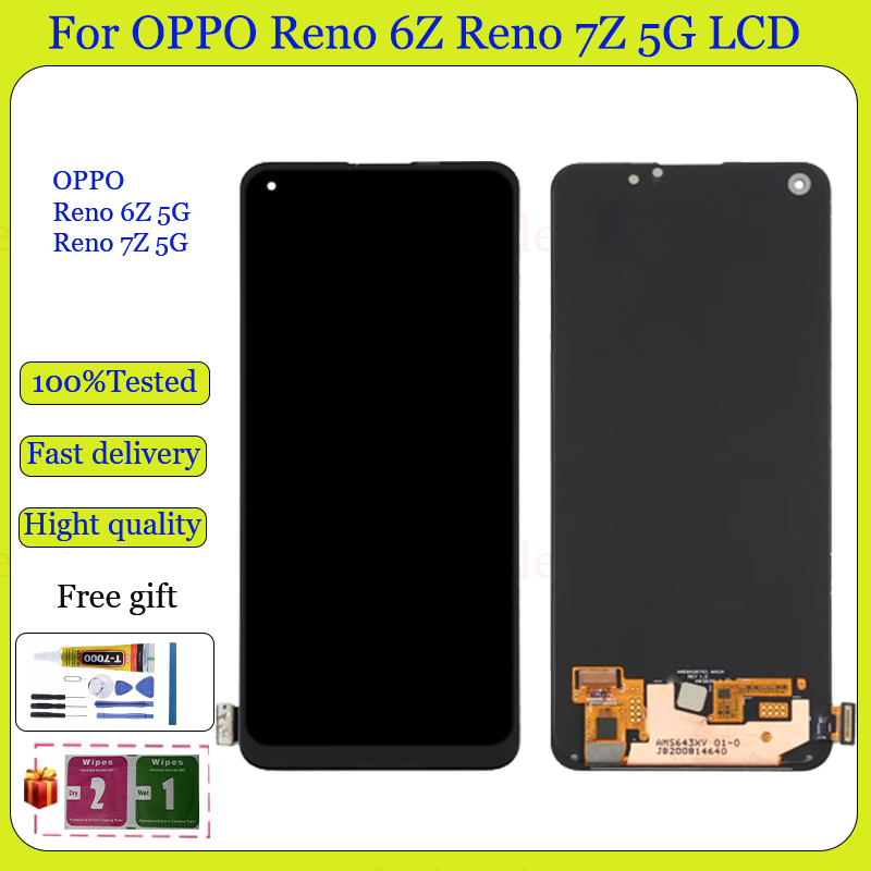 Original AMOLED For OPPO Reno 6Z Reno 7Z 5G Lcd Display Touch Screen Replacement | Shopee Malaysia