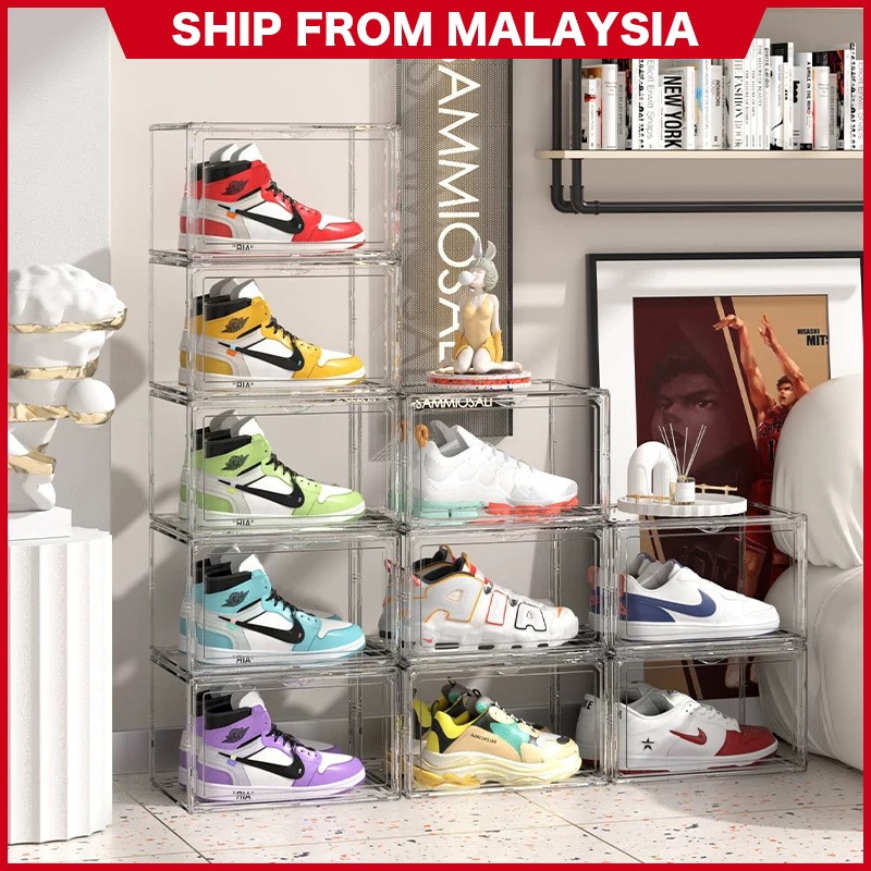 Shoe Box Kotak Kasut Shoe Box Storage 收納 展示盒 Acrylic Display Box ...