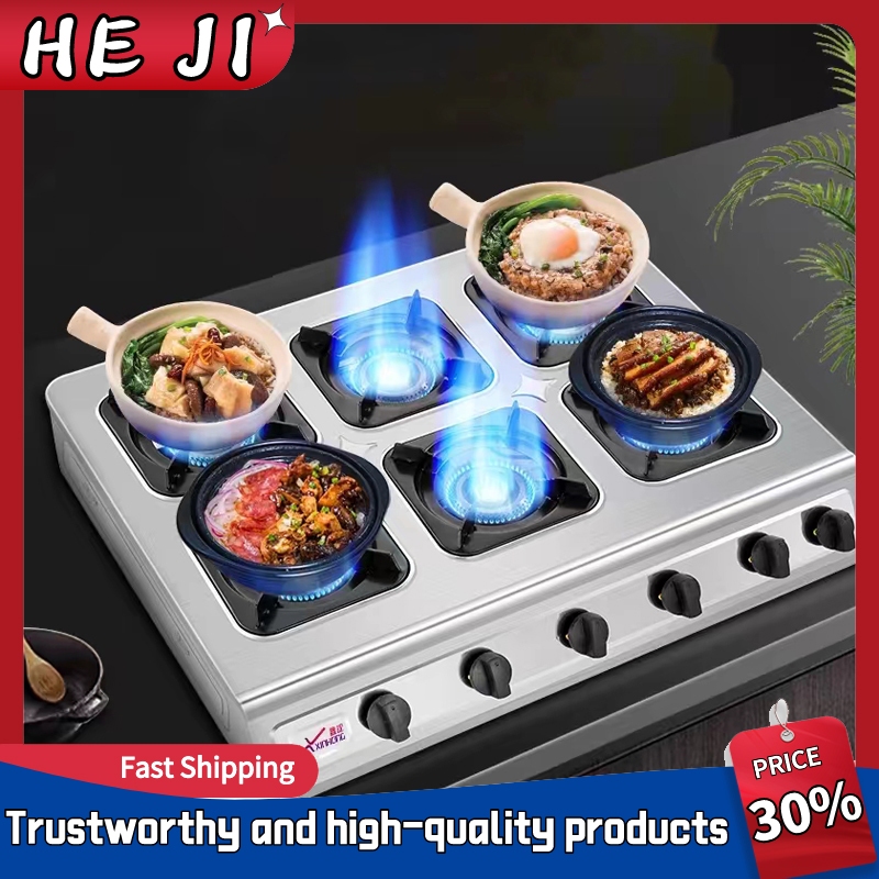 Stainless steel gas stove Commercial Clay Pot 4/6/8 burner Honeycomb ...