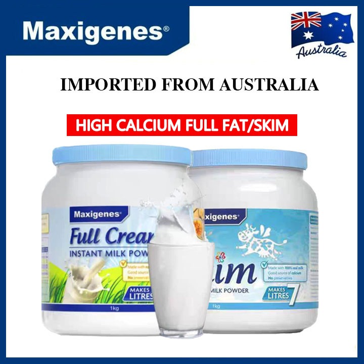 Maxigenes full fat/Skim high calcium Milk powder 1KG Milk powder the ...