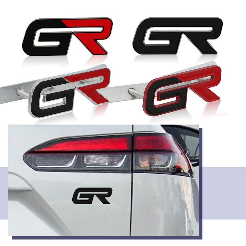 3D Metal GR Car Front Grille Emblem Badge Rear Trunk Sticker Decal For ...