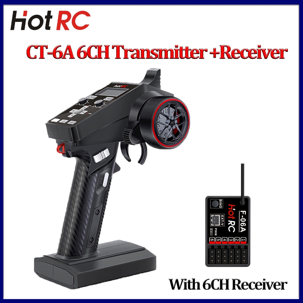 HOTRC CT-6A 6CH 6 Channels Radio Control 2.4GHZ FHSS System 4V-9V One ...