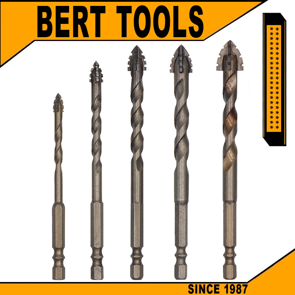 BERT🇲🇾｜Carbide Masonry Concrete Drill Bit Set for Stone Tile Brick ...