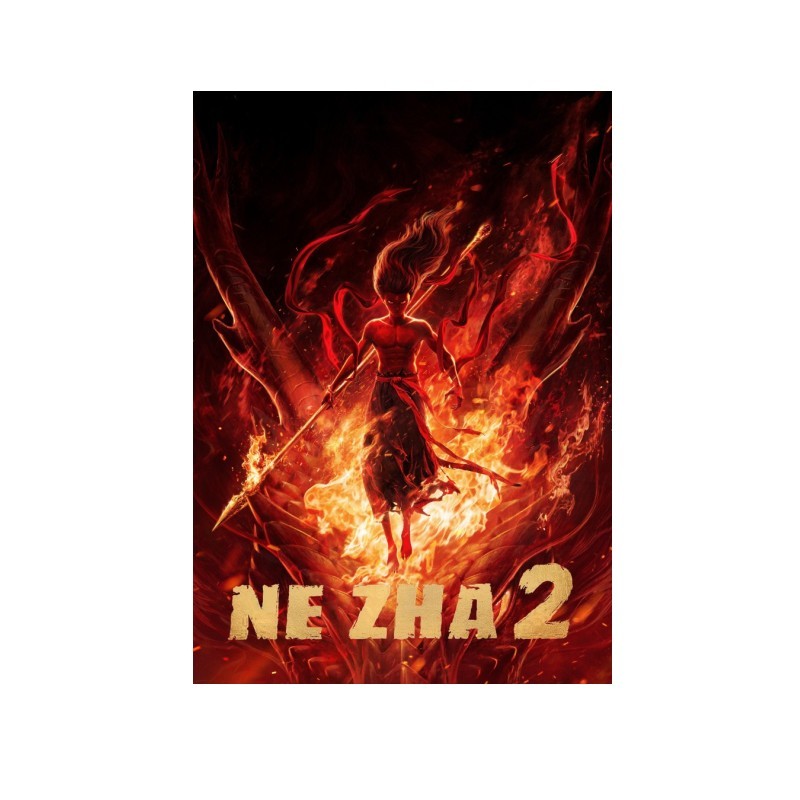 Ne Zha 2 Movie Poster white copper paper poster living room bar ...