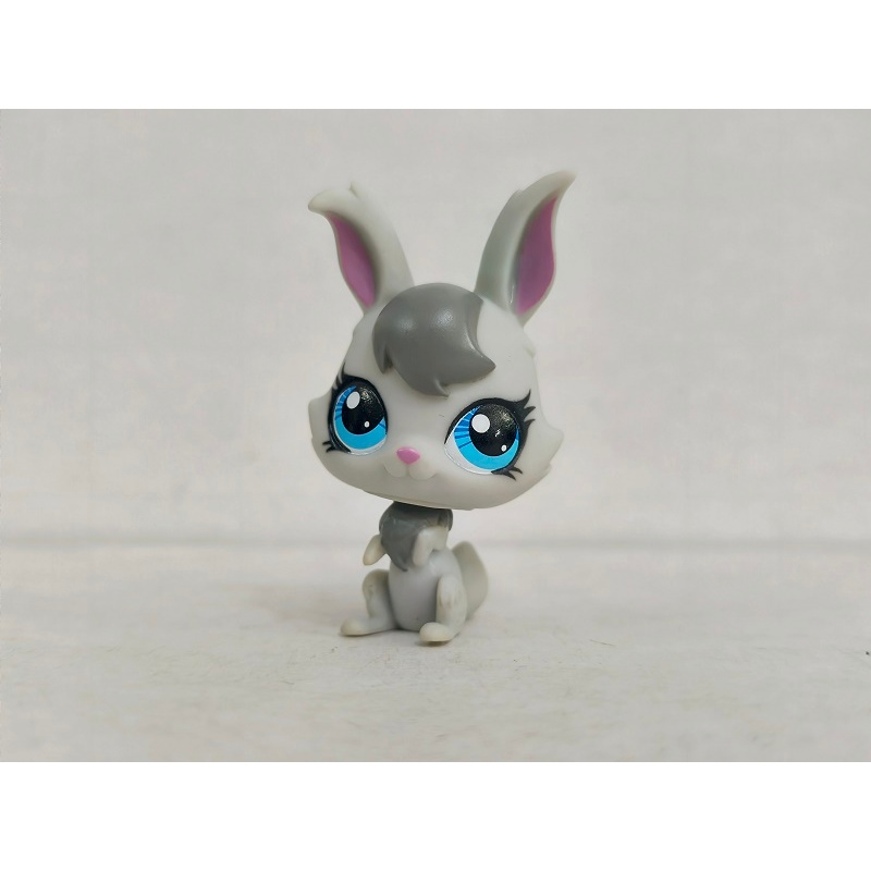 LPS Figure Grey Bunny Blue Eyes #7080 Littlest Pet Shop toy | Shopee ...