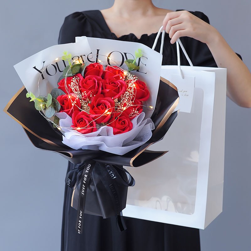 Crushed ice blue rose everlasting flower as a birthday gift for your ...