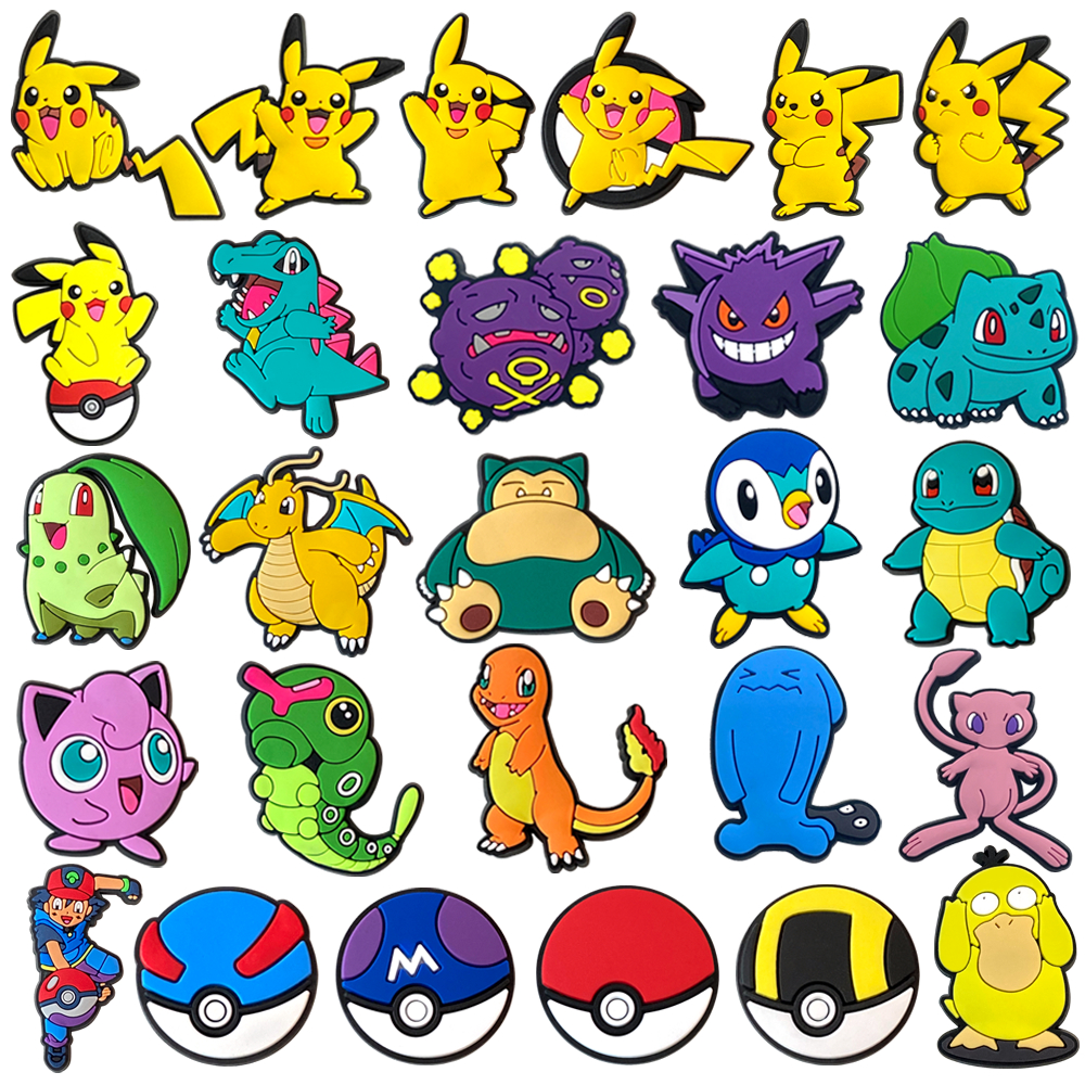 27pcs Pocket Monster Jibbit Shoe Charms DIY Accessories For PVC ...