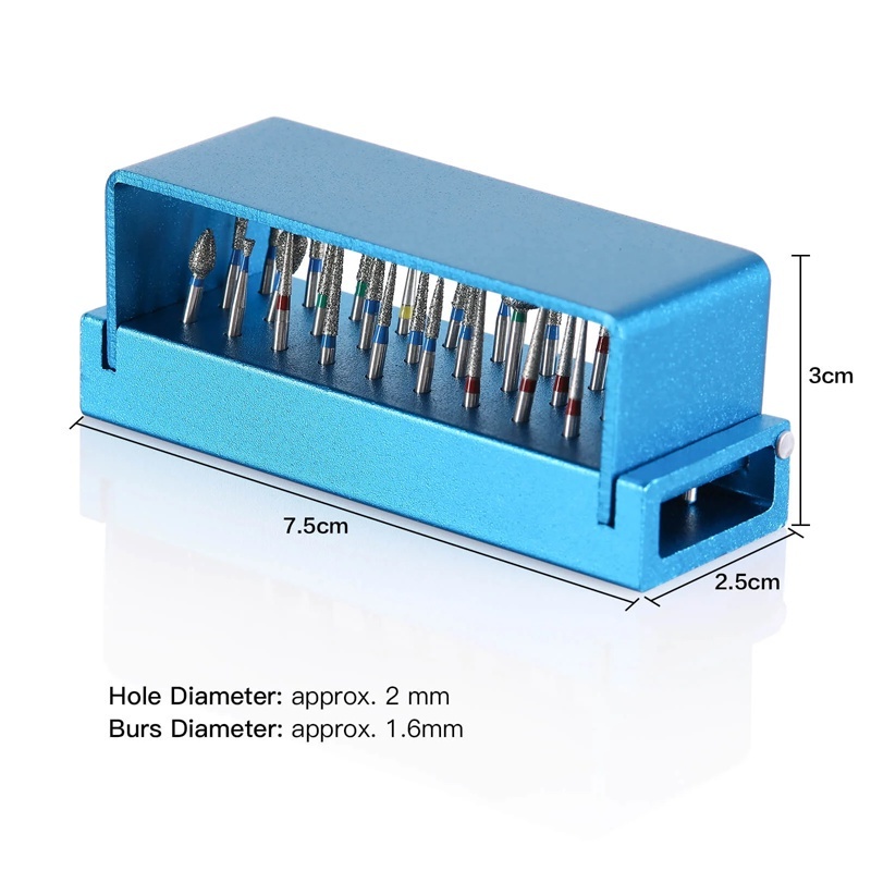 Aluminium Dental Bur Holder Dental Burs Box Bracket Block Disinfection ...