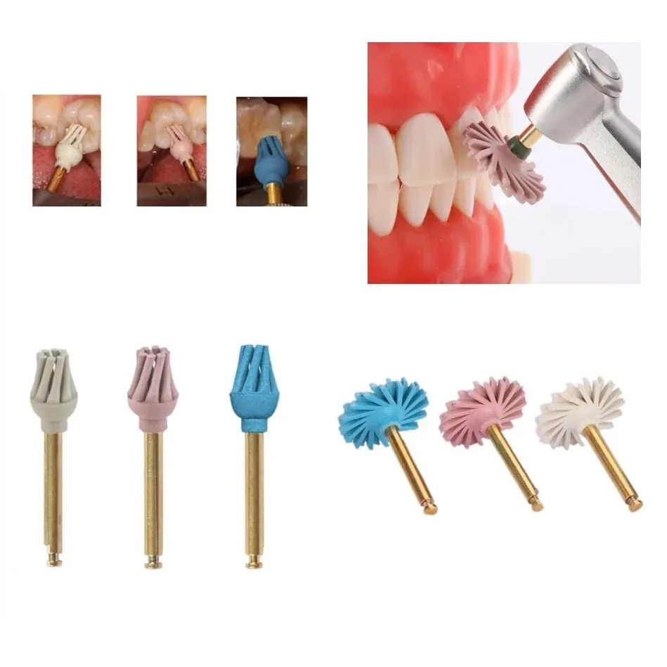 Dental Composite Resin Polishing Disc Wheel Kit Brush Burs Silicone ...