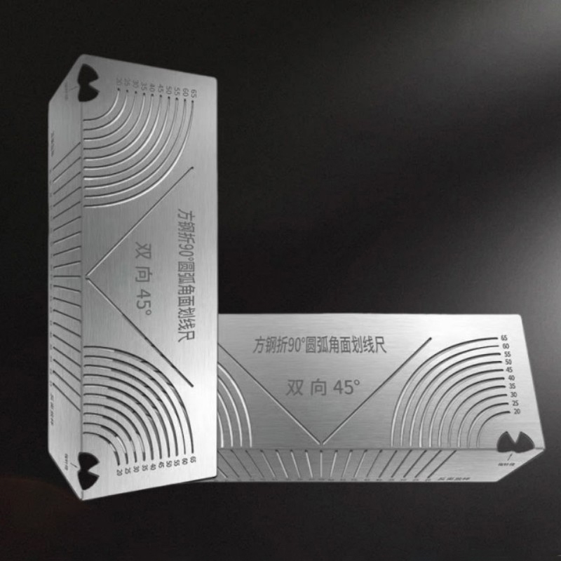 Square Tube Folding Ruler Multi-Drawing Ruler Angle & Arc Marking Tool ...