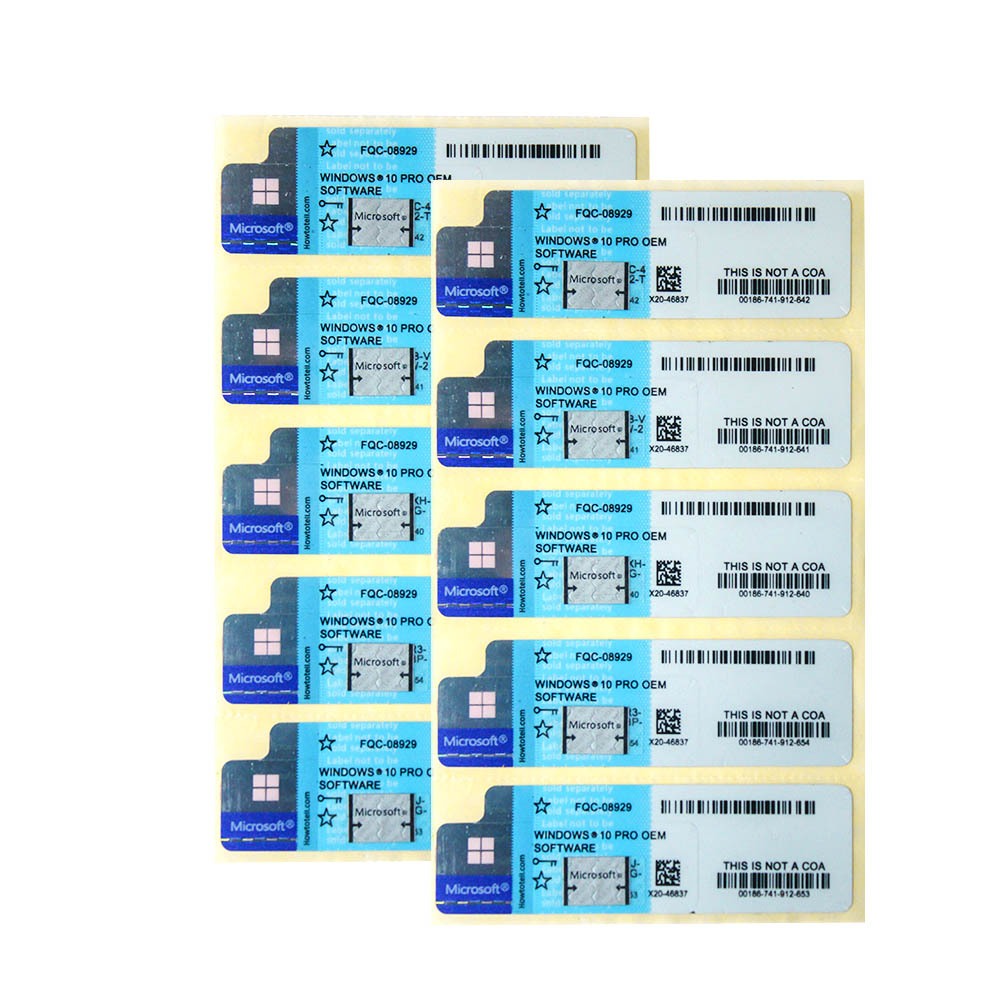 Windows 10 Pro Blue label win 7 Home/Ultimate Activation COA Sticker ...