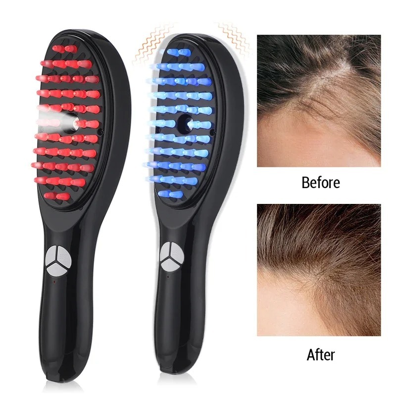 Electric Spray Massage Comb Hair Growth Vibration Head Massager Brush ...
