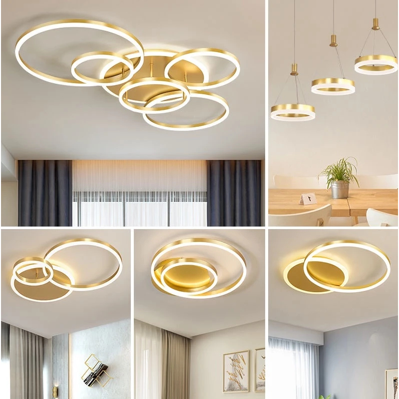 Modern minimalist LED ceiling Light Chandelier in living room Luxurious ...