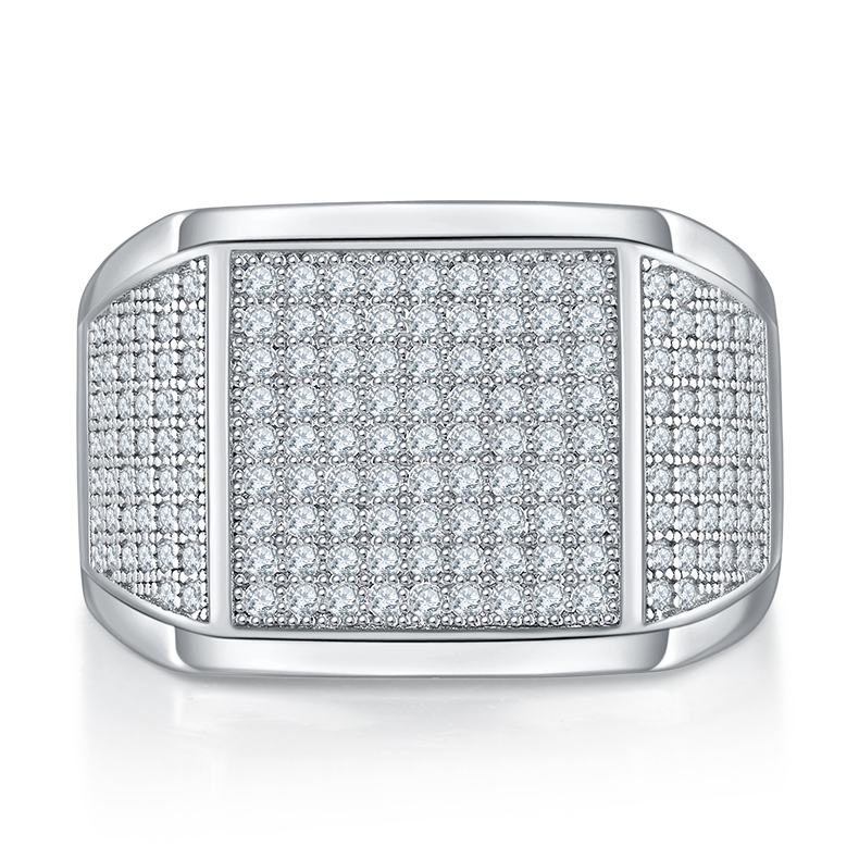 vvs moissanite iced out rings men gold plated 925 sterling silver ...