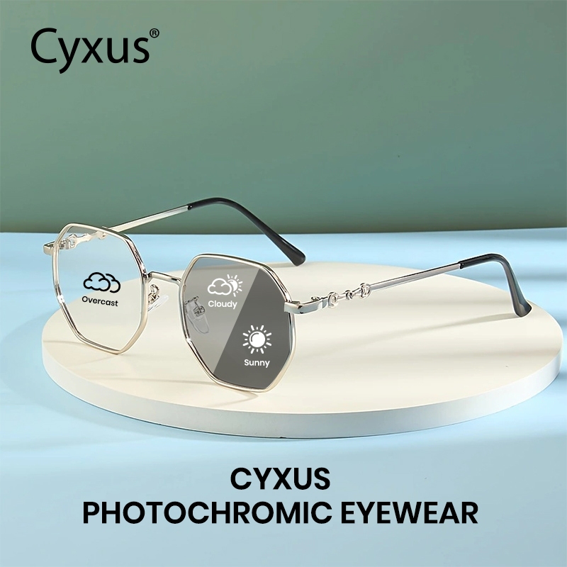 Cyxus Blue Light Photochromic Glasses for Women Anti-Rad Adaptive ...