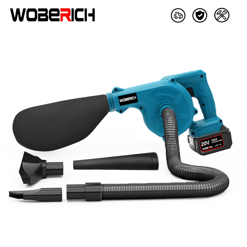 Cordless Electric Air Blower 2 In 1 Blowing&Suction Leaf Blower PC Dust ...