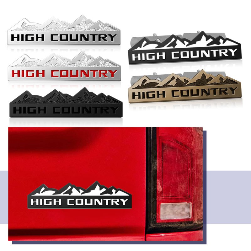 3D Metal HIGH COUNTRY Logo Car Front Grille Emblem Rear Tail Trunk ...