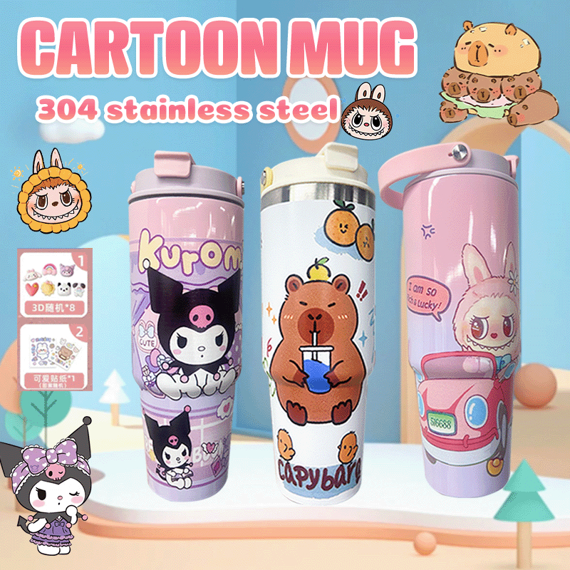 【Ready Stock】Capybara Kuromi Labubu Stitch Stainless Steel Insulated ...