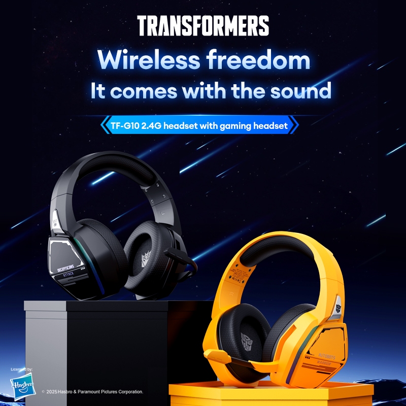 Transformers TF-G10 Wireless Bluetooth Headphones Low Latency Noise ...