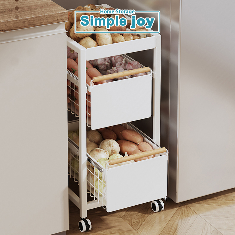 SimpleJoy Pull Out Basket Cabinet Kitchen Pull Out Drawer Organizer ...