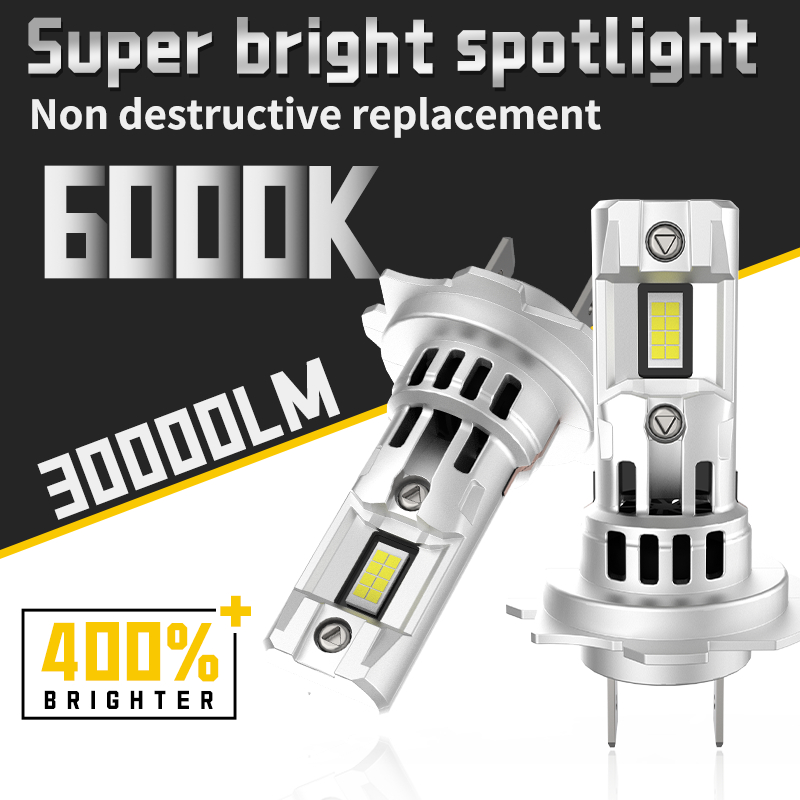 H7 LED Car Headlight Bulb 12V 20000LM 80W Auto Lights White 6000K Turbo ...